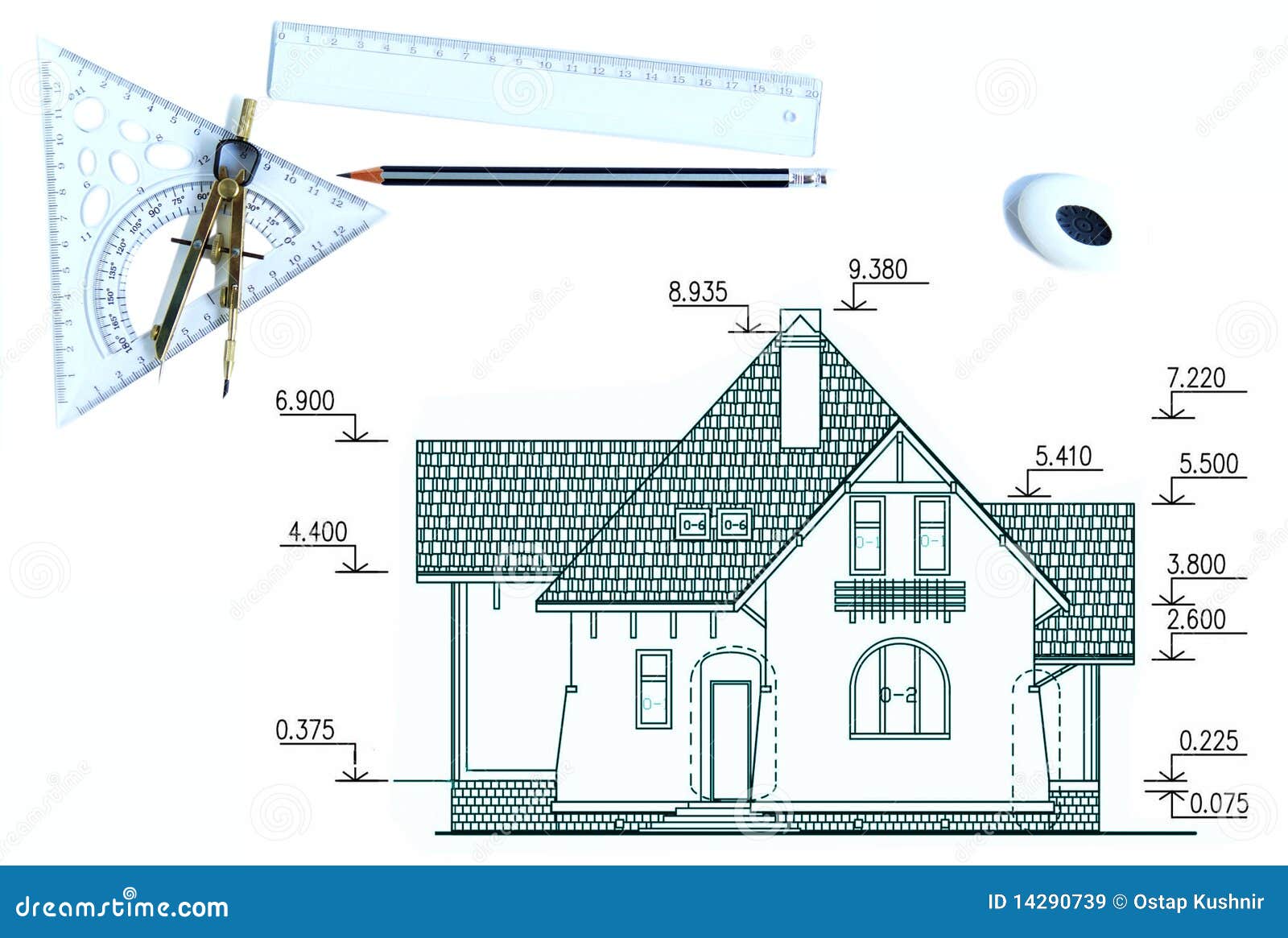 House draft stock image. Image of design, facility, building - 14290739