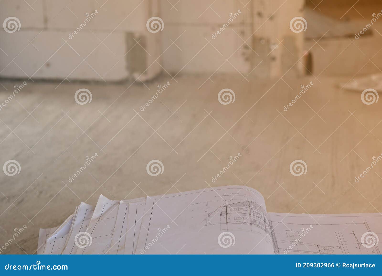 House Drawing Design Plan in New Site. Project Blueprint Scale in on ...