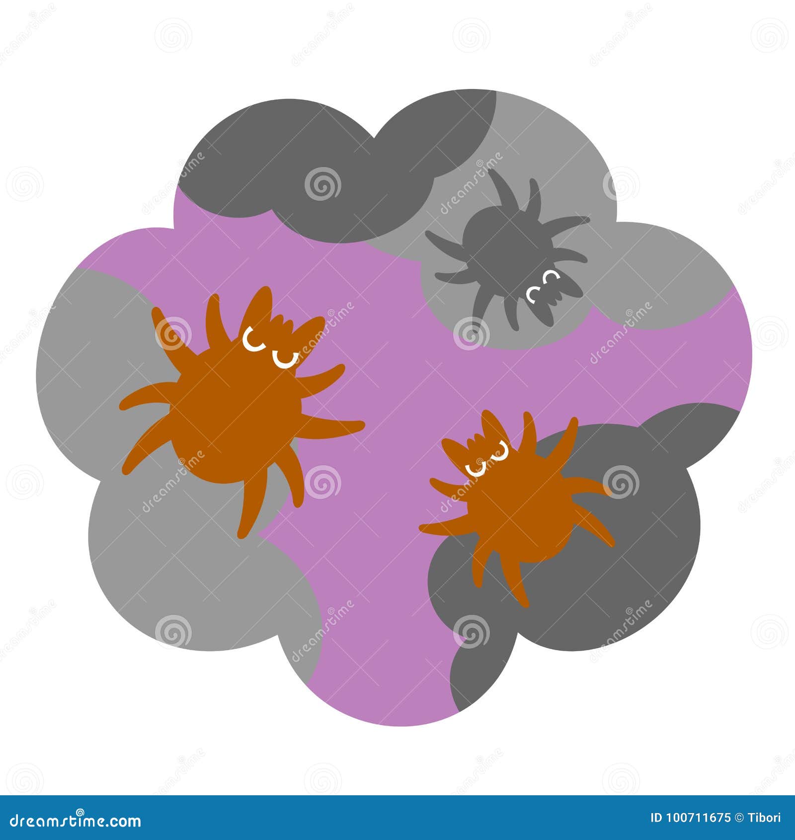 House dust mites stock illustration. Illustration of mites - 100711675