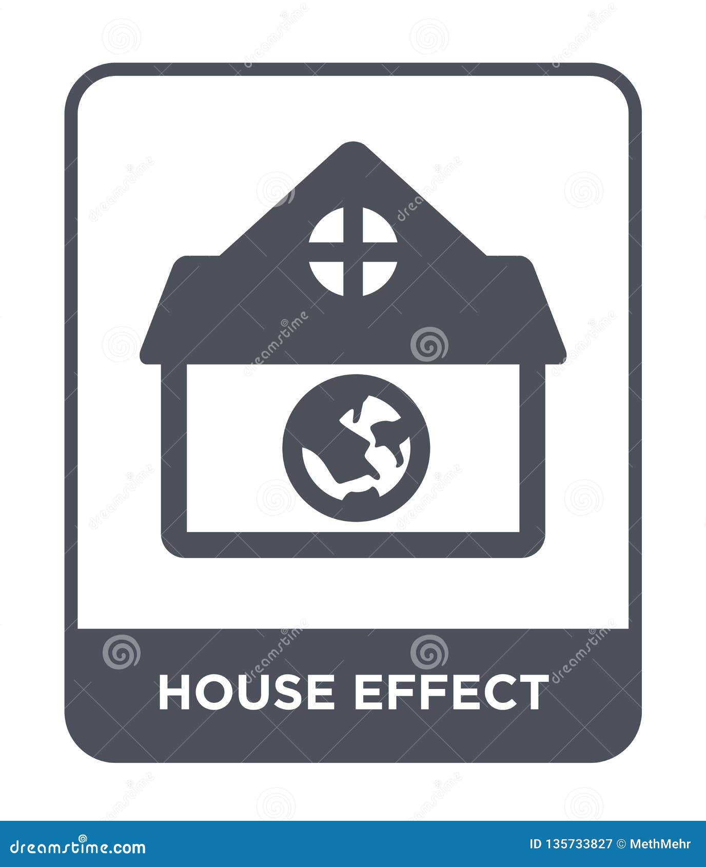 House Effect Icon in Trendy Design Style. House Effect Icon Isolated on ...
