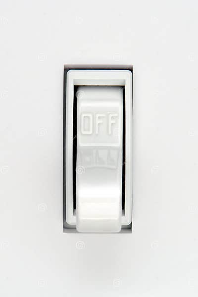 House Electric Light Switch in OFF Position Stock Image - Image of ...