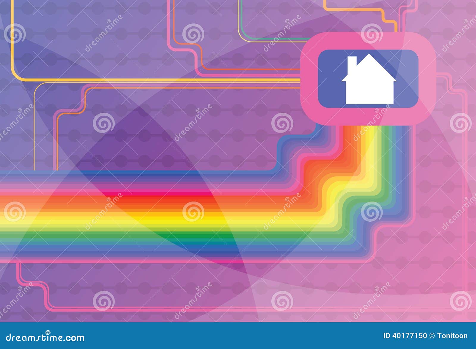 House Electrical Network Communication Stock Vector - Illustration of ...