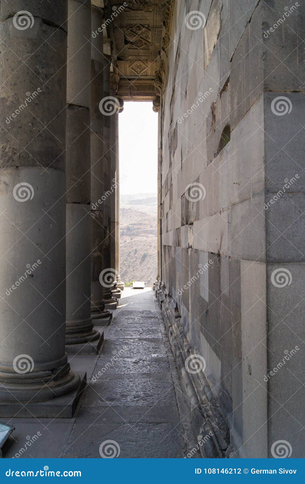 Narrow Passage Along the Temple. Stock Photo - Image of facade, street ...