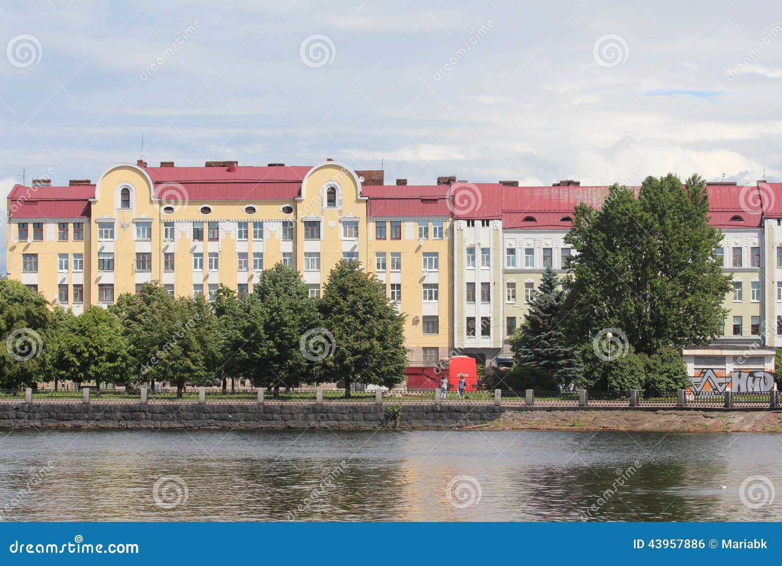 The House on the Embankment. Stock Photo - Image of light, river: 43957886