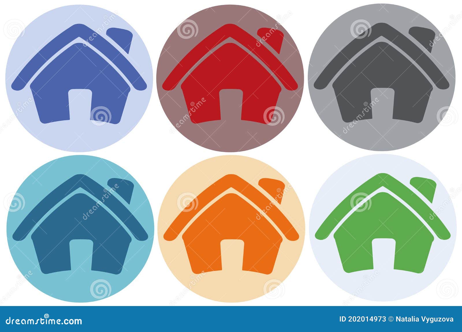 House Emblems in a Set. Vector Image. Stock Vector - Illustration of ...