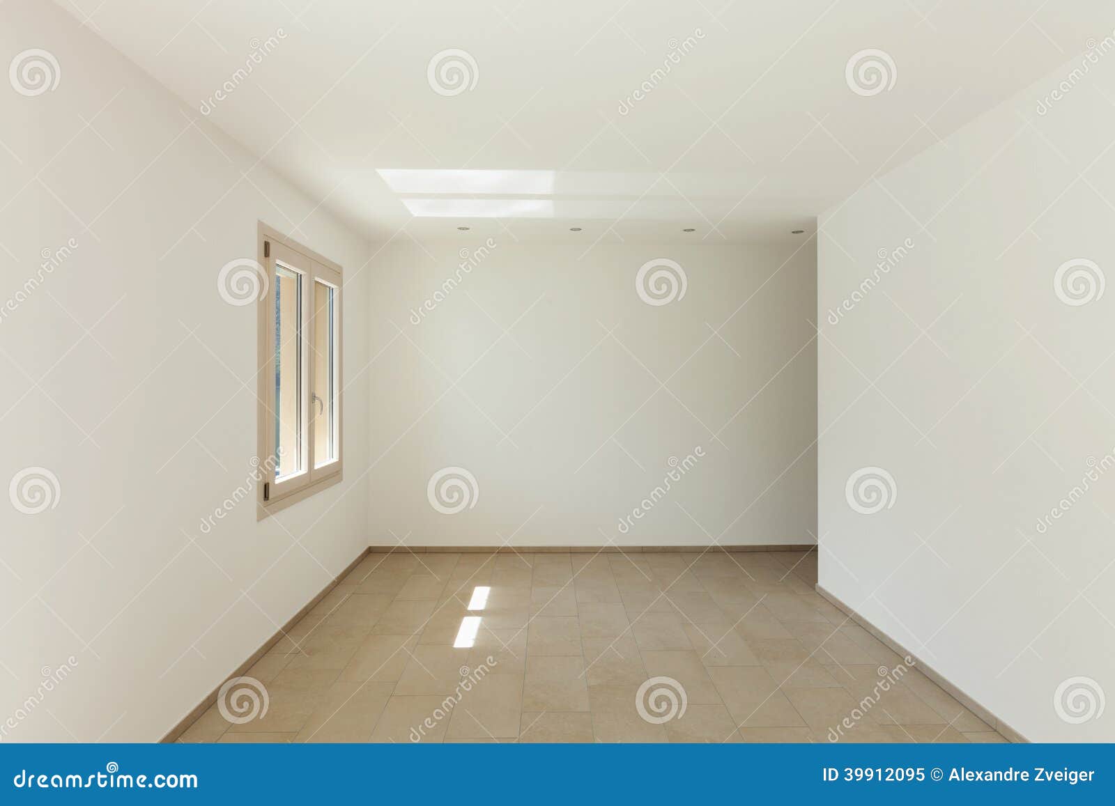 House, empty room stock image. Image of window, tile - 39912095