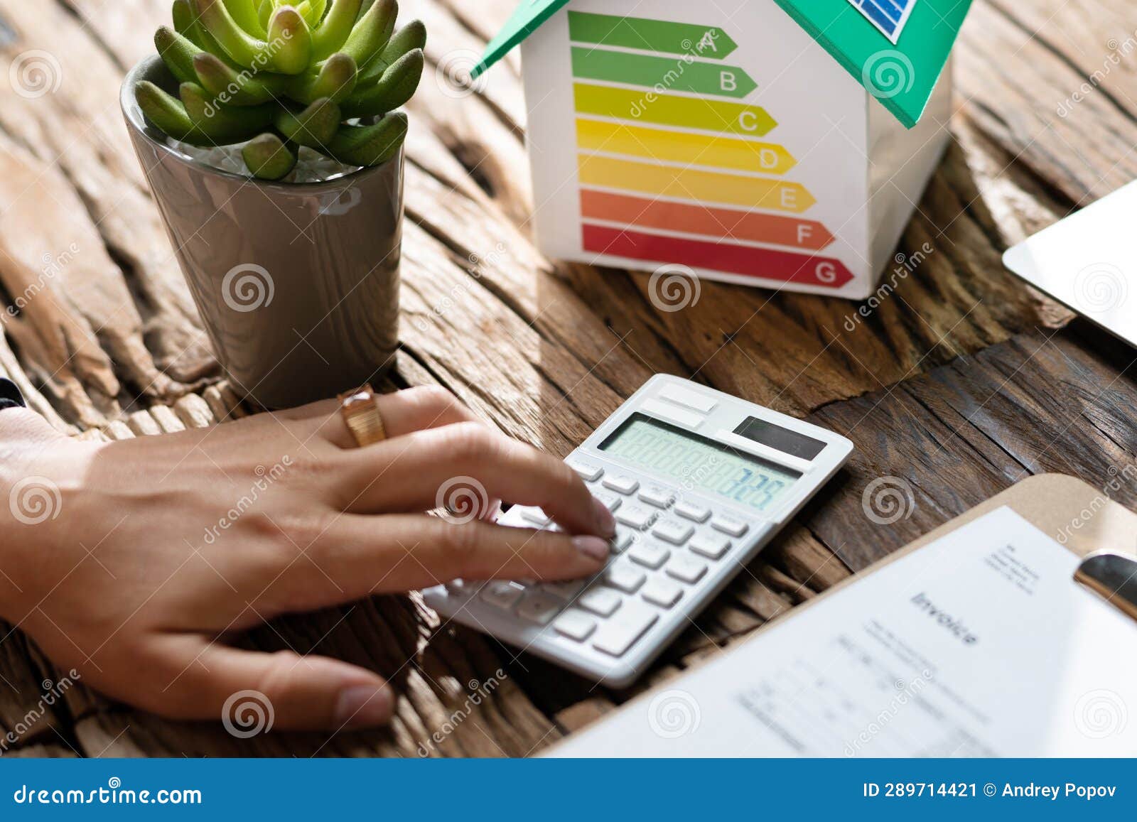 House Energy Audit. Efficient Consumption Invoice Stock Image - Image ...