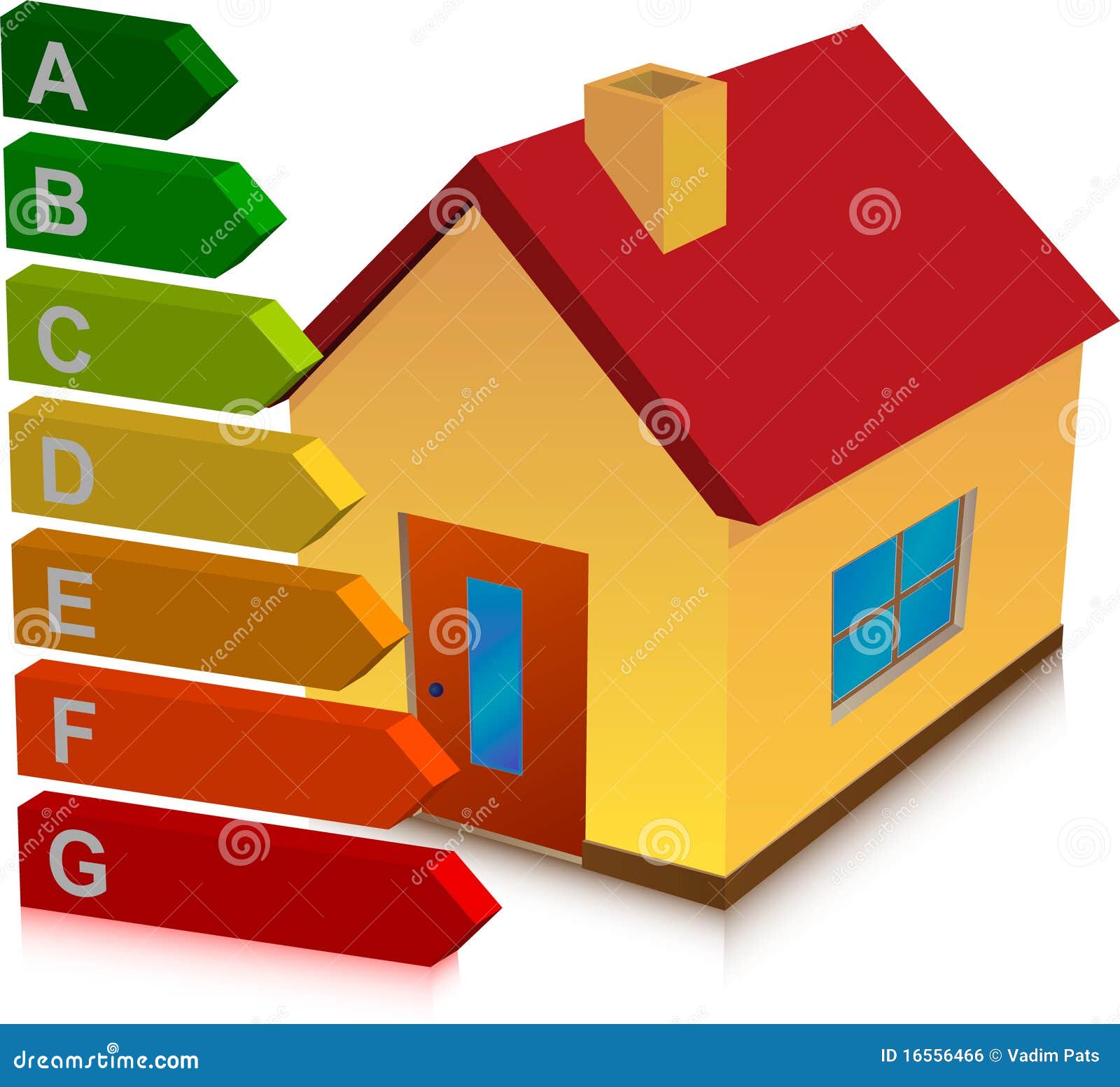 House and Energy Classification Stock Vector - Illustration of diagram ...