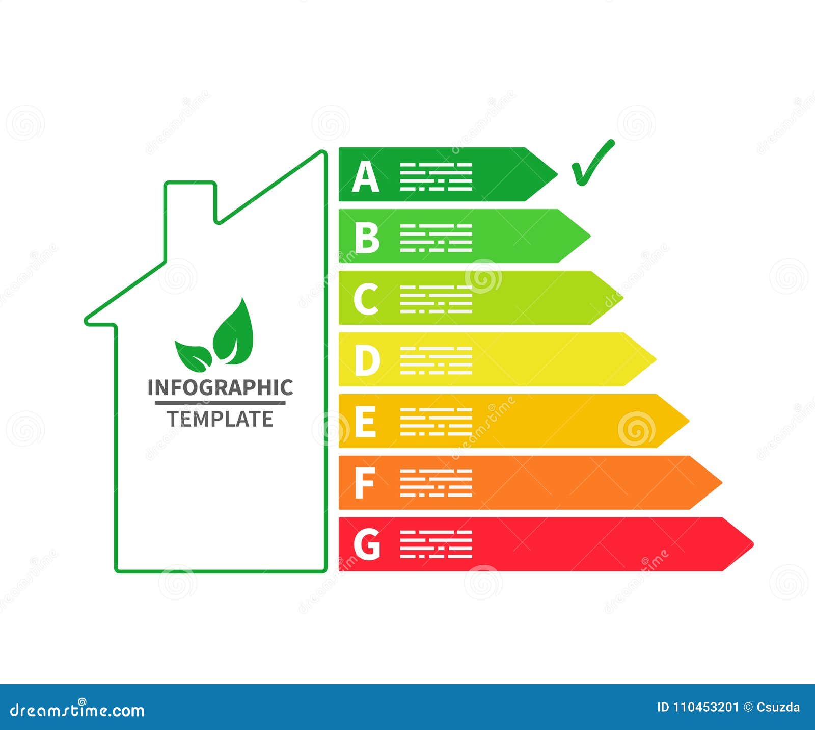 House Energy Efficiency Infographic Template Stock Vector ...