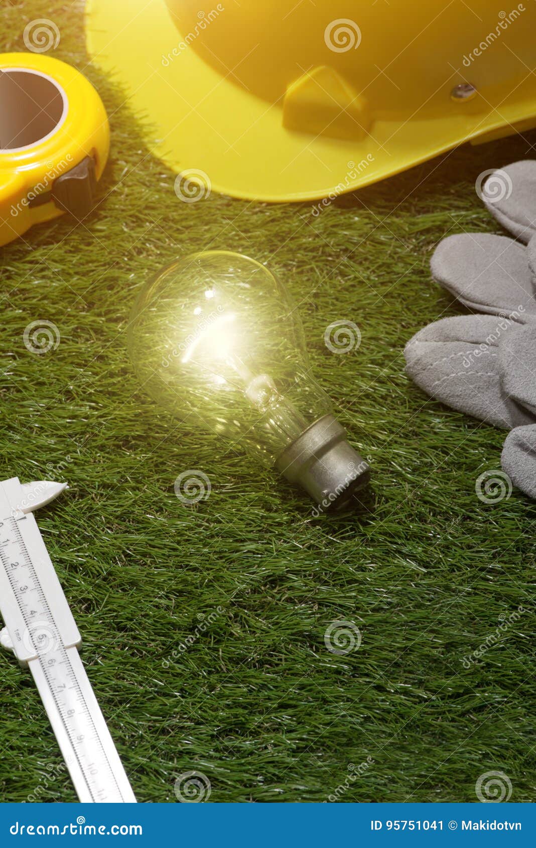 House Engineer and Architect Ideas Concept with Light Bulb. Yell Stock ...