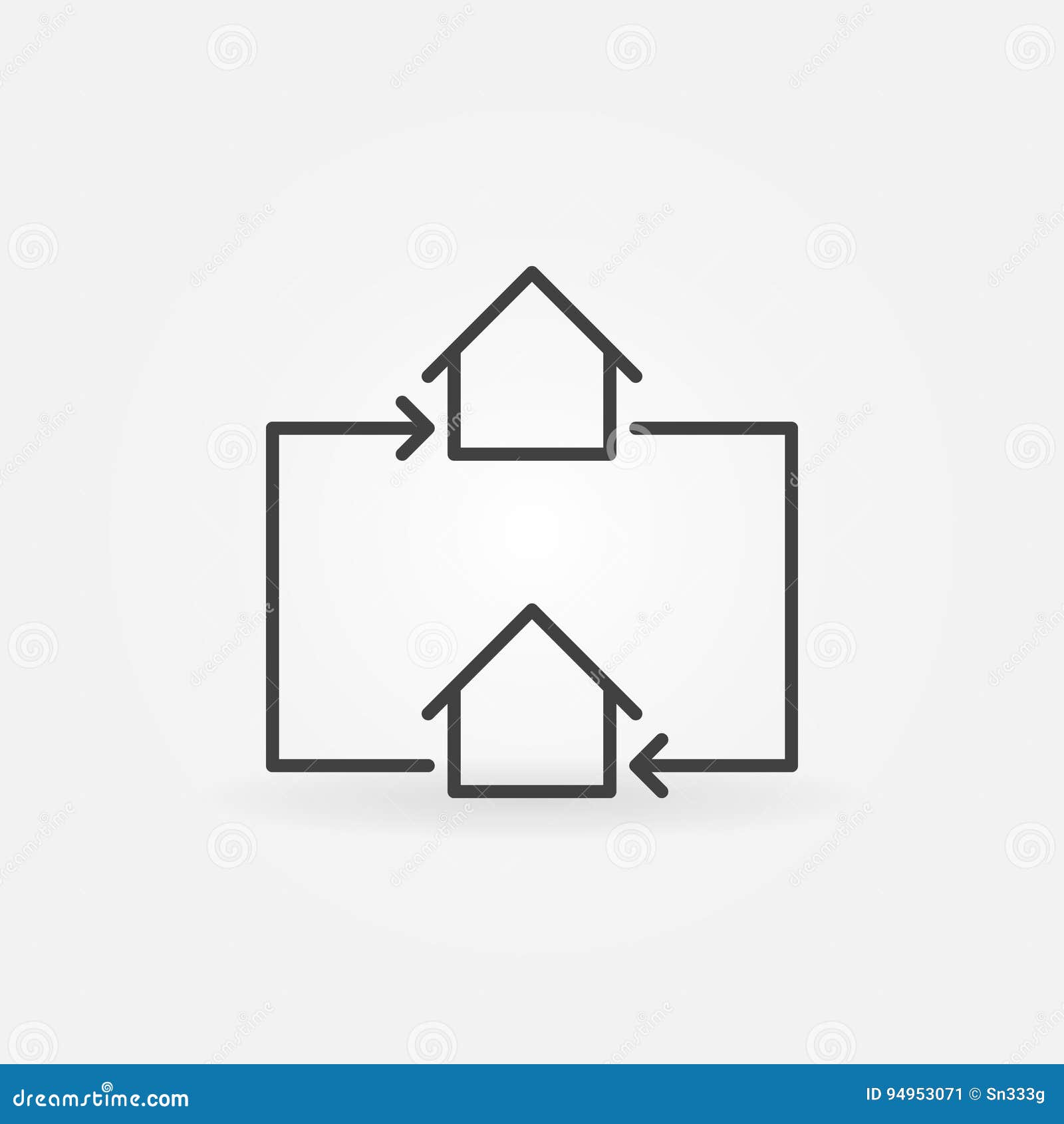 House exchange line icon stock vector. Illustration of estate - 94953071