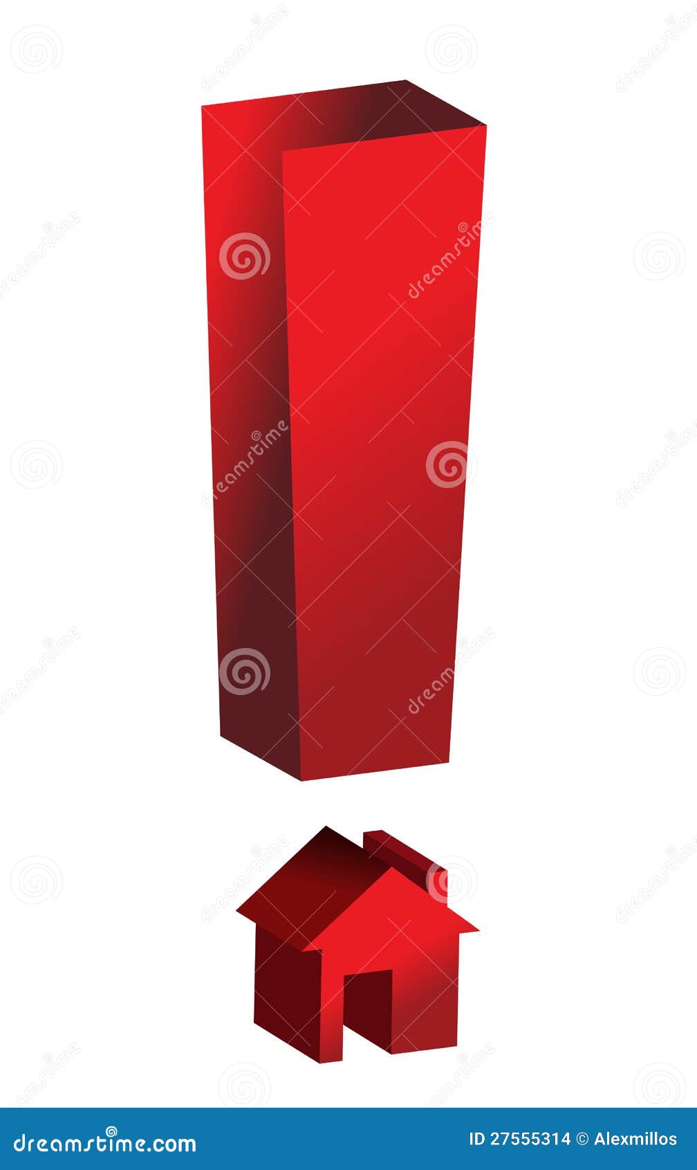 House exclamation sign stock illustration. Illustration of structure ...