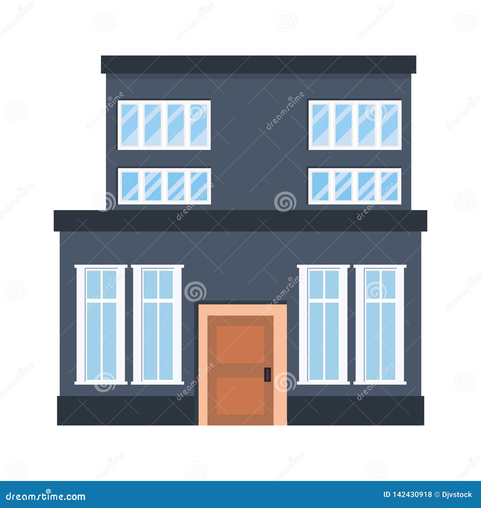 House exterior facade stock vector. Illustration of background - 142430918