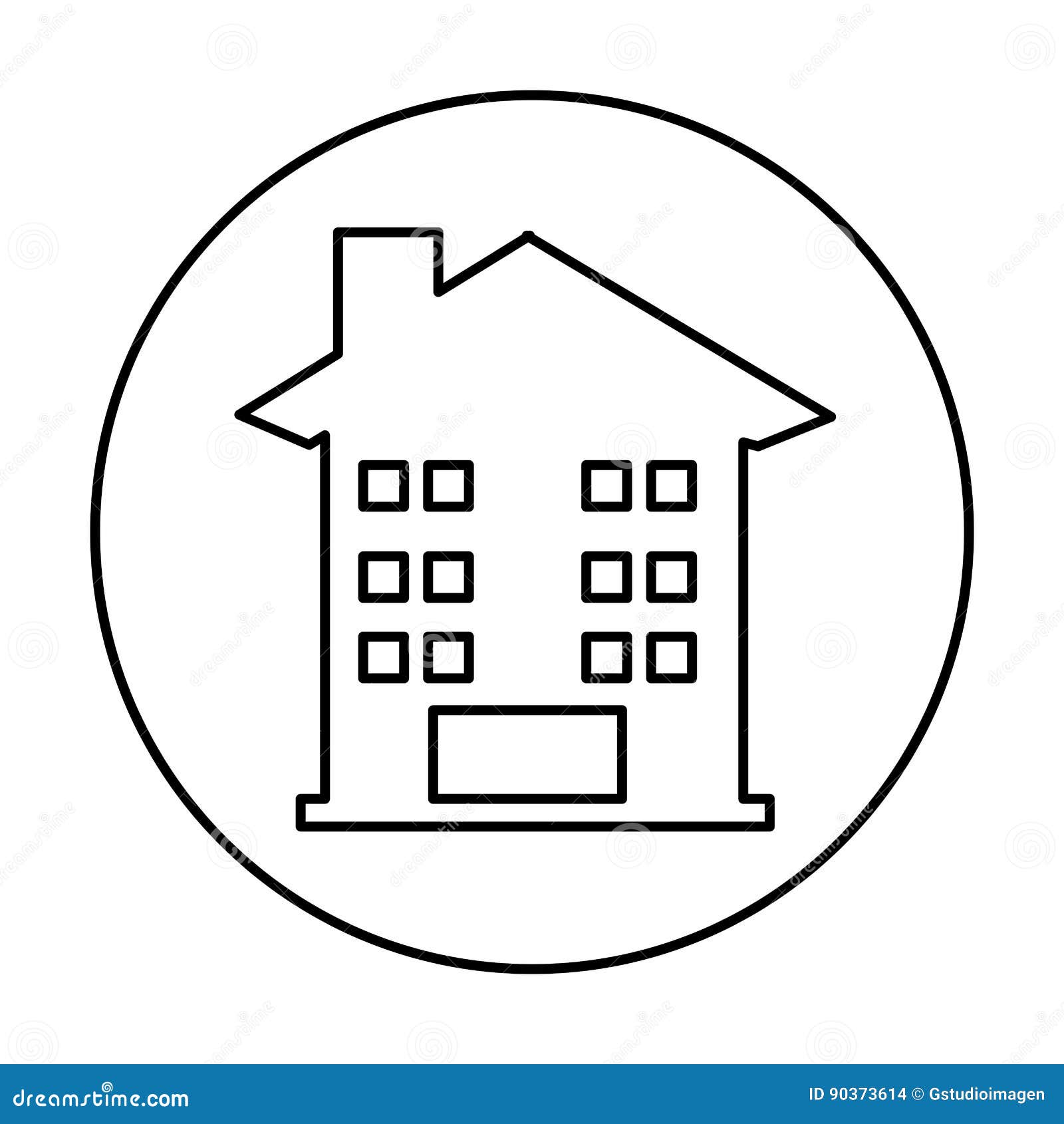 House Exterior Isolated Icon Stock Vector - Illustration of symbol ...