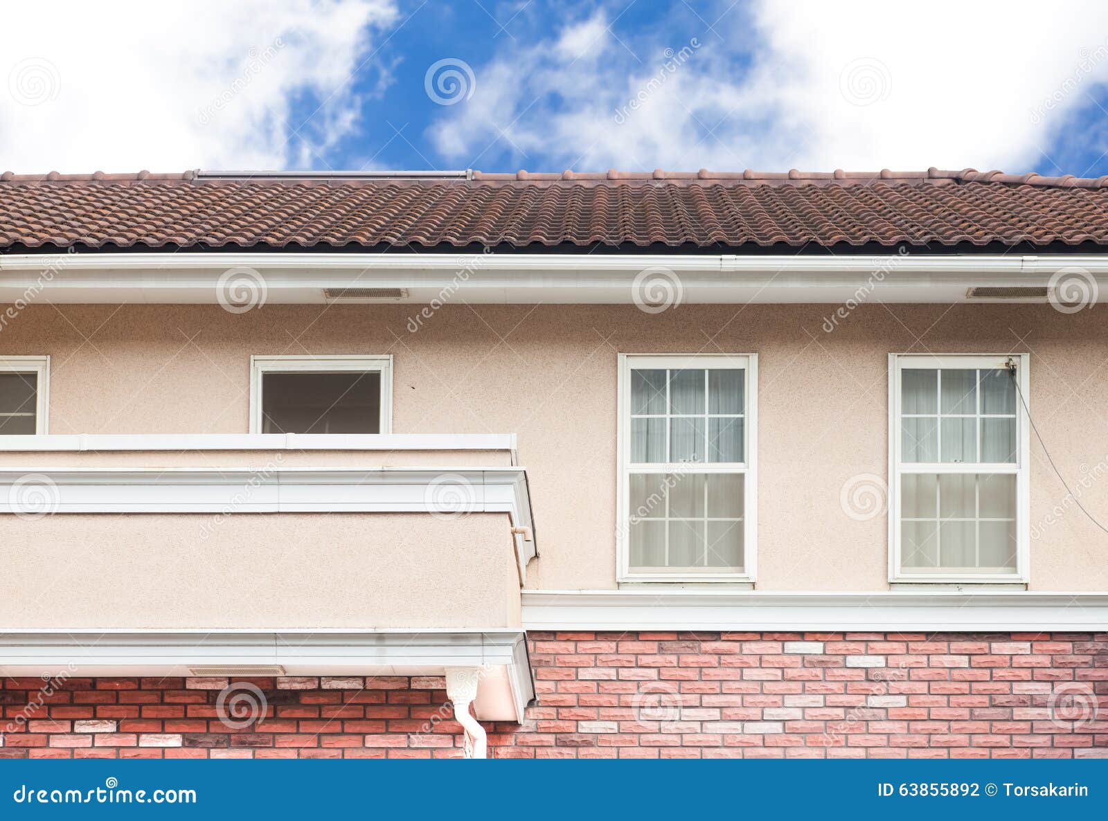 House Exterior Wall and Window Stock Photo - Image of large, building ...
