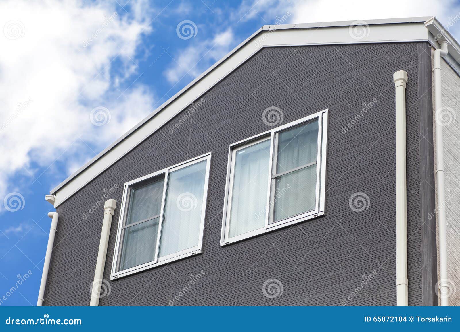 House Exterior Wall and Window Stock Photo - Image of estate, window ...