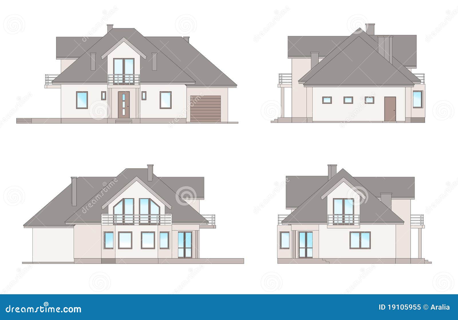 House facade stock illustration. Illustration of home - 19105955