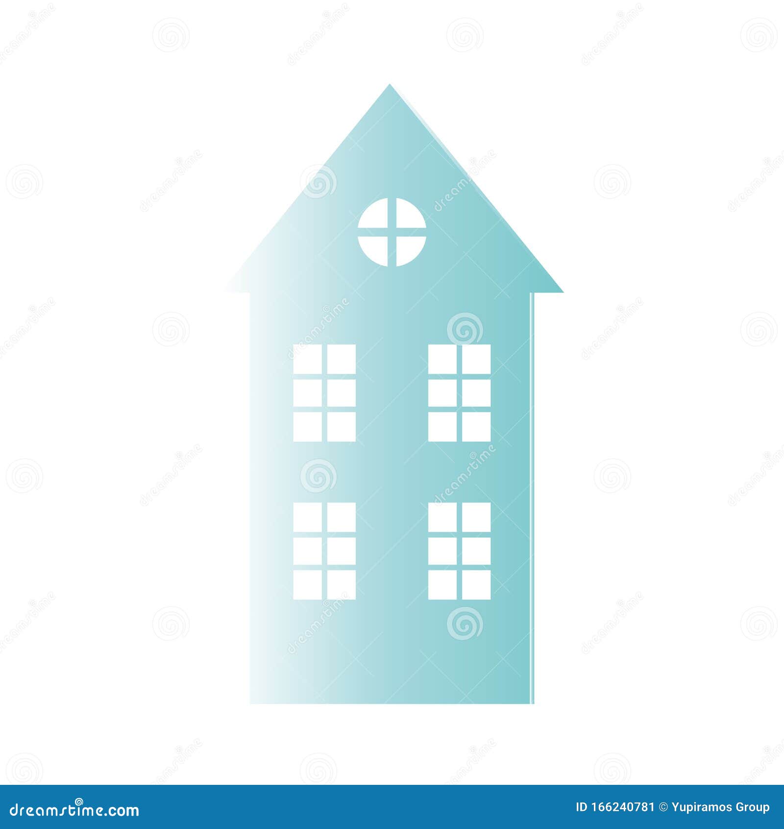 House Facade Exterior Architectute Icon Gradient Design Stock Vector ...