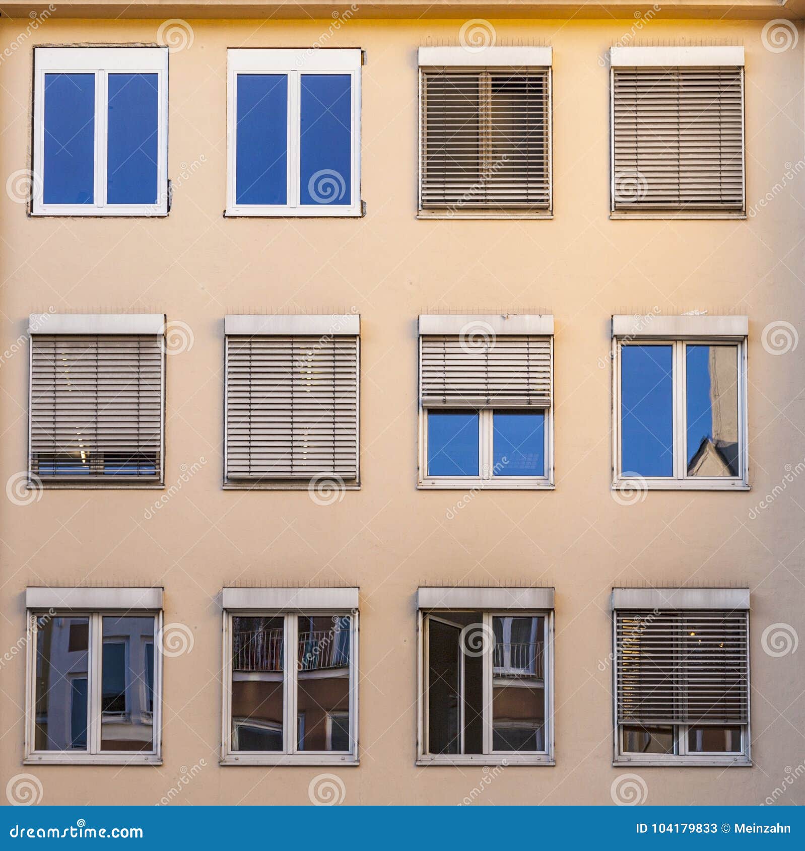 House facade with shutters stock image. Image of window - 104179833