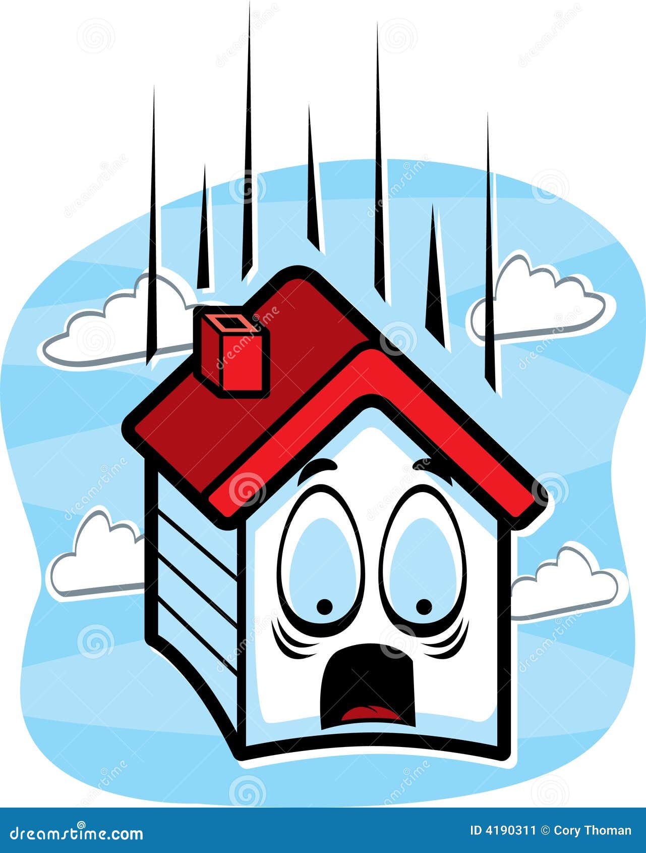 House Falling stock vector. Illustration of money, estate - 4190311