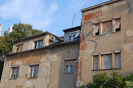 House falling apart stock photo. Image of urban, living - 1234458