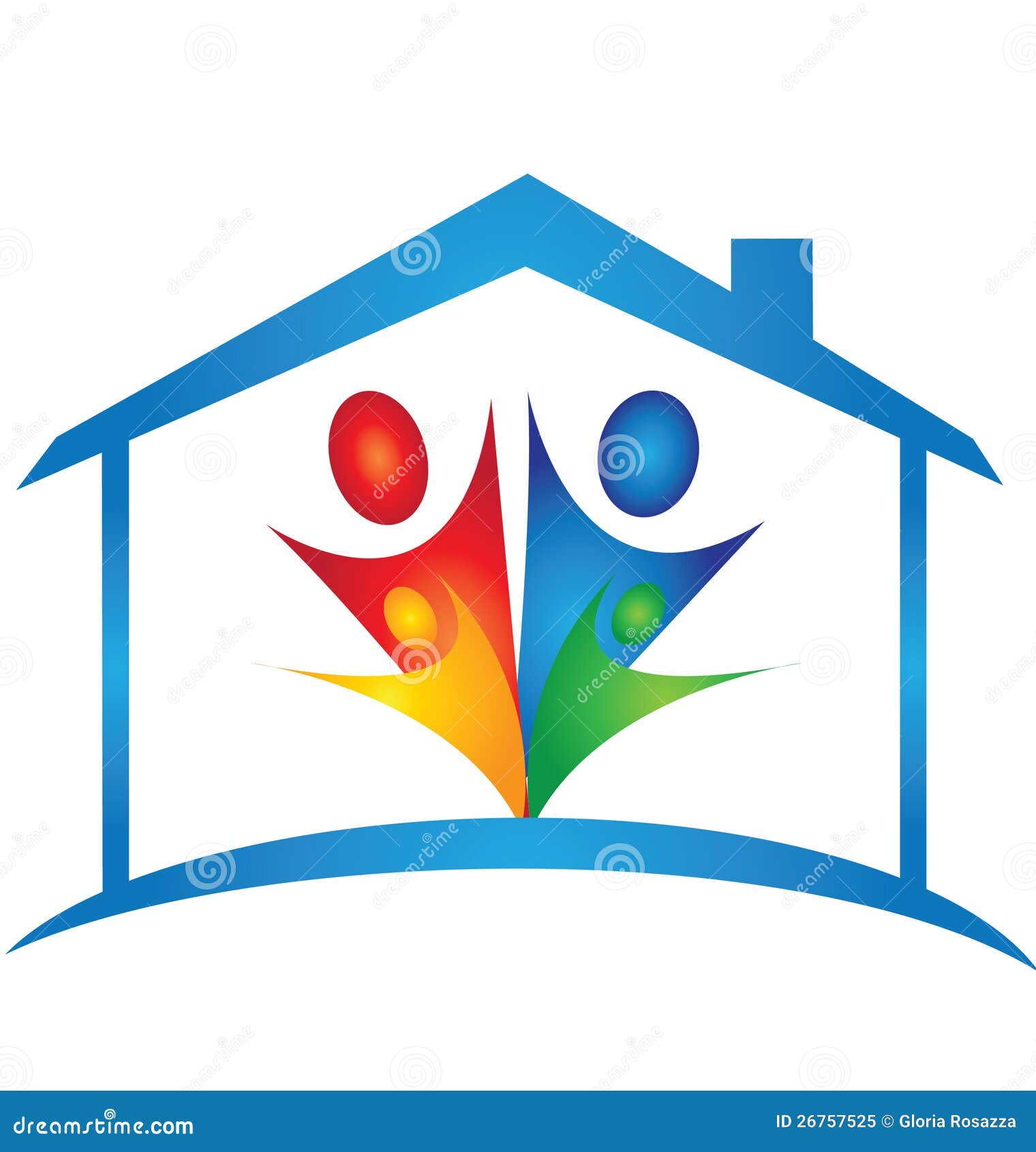 House and family logo stock vector. Illustration of gender - 26757525