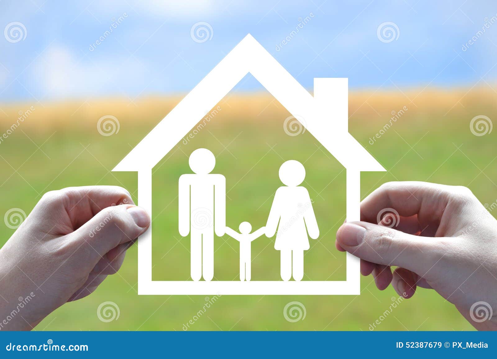 House, family symbol stock image. Image of concept, paper - 52387679