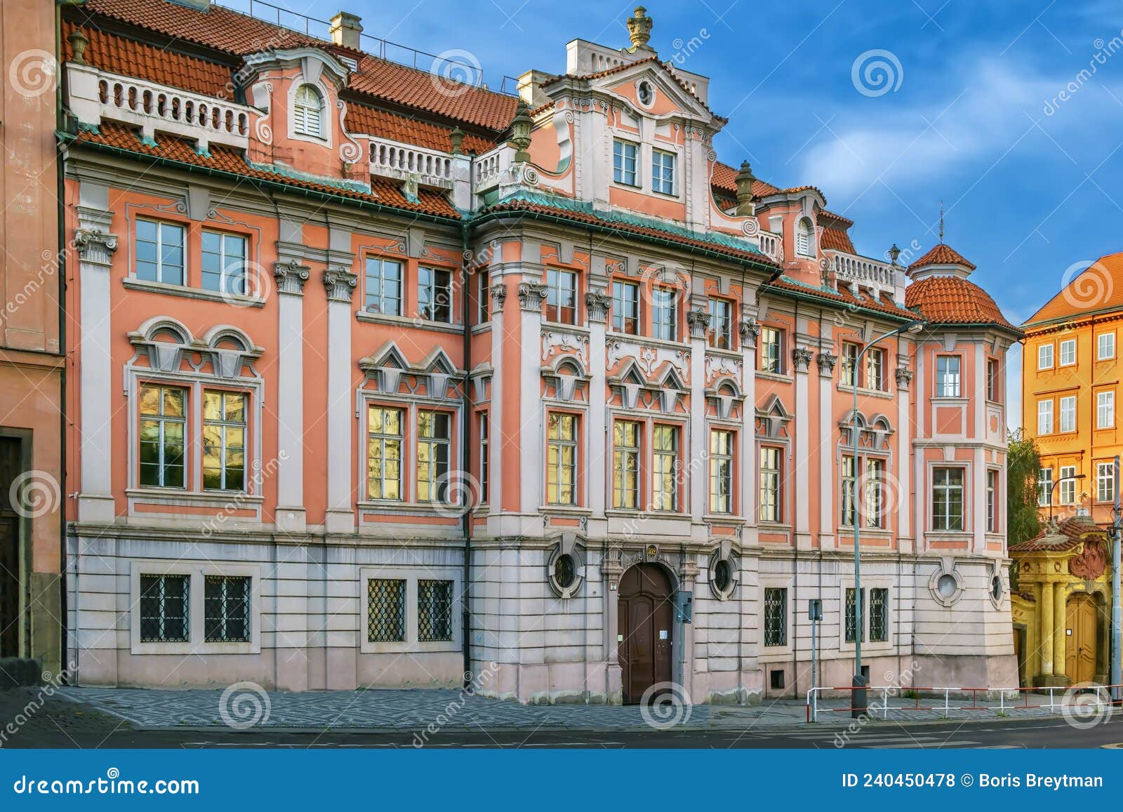 House of Faust, Prague, Czech Republic Stock Photo - Image of square ...