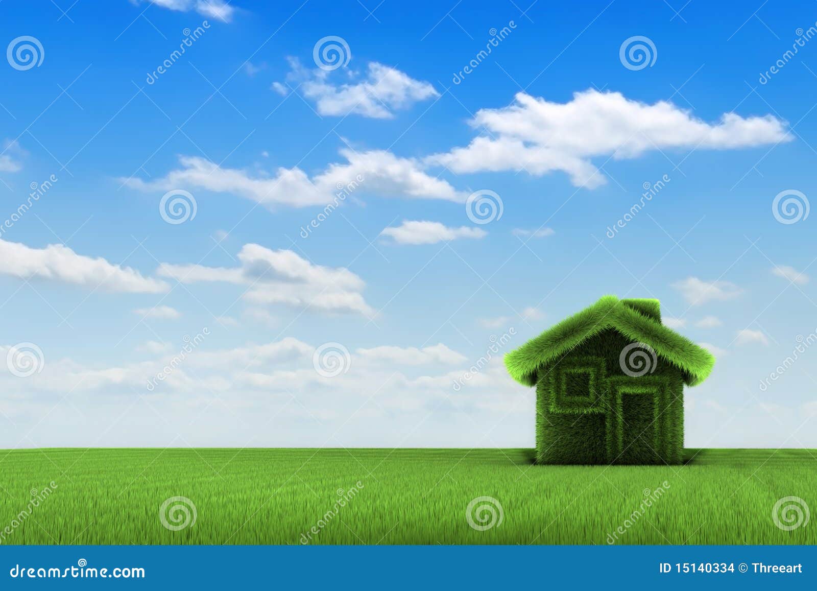 House and Field stock illustration. Illustration of summer - 15140334