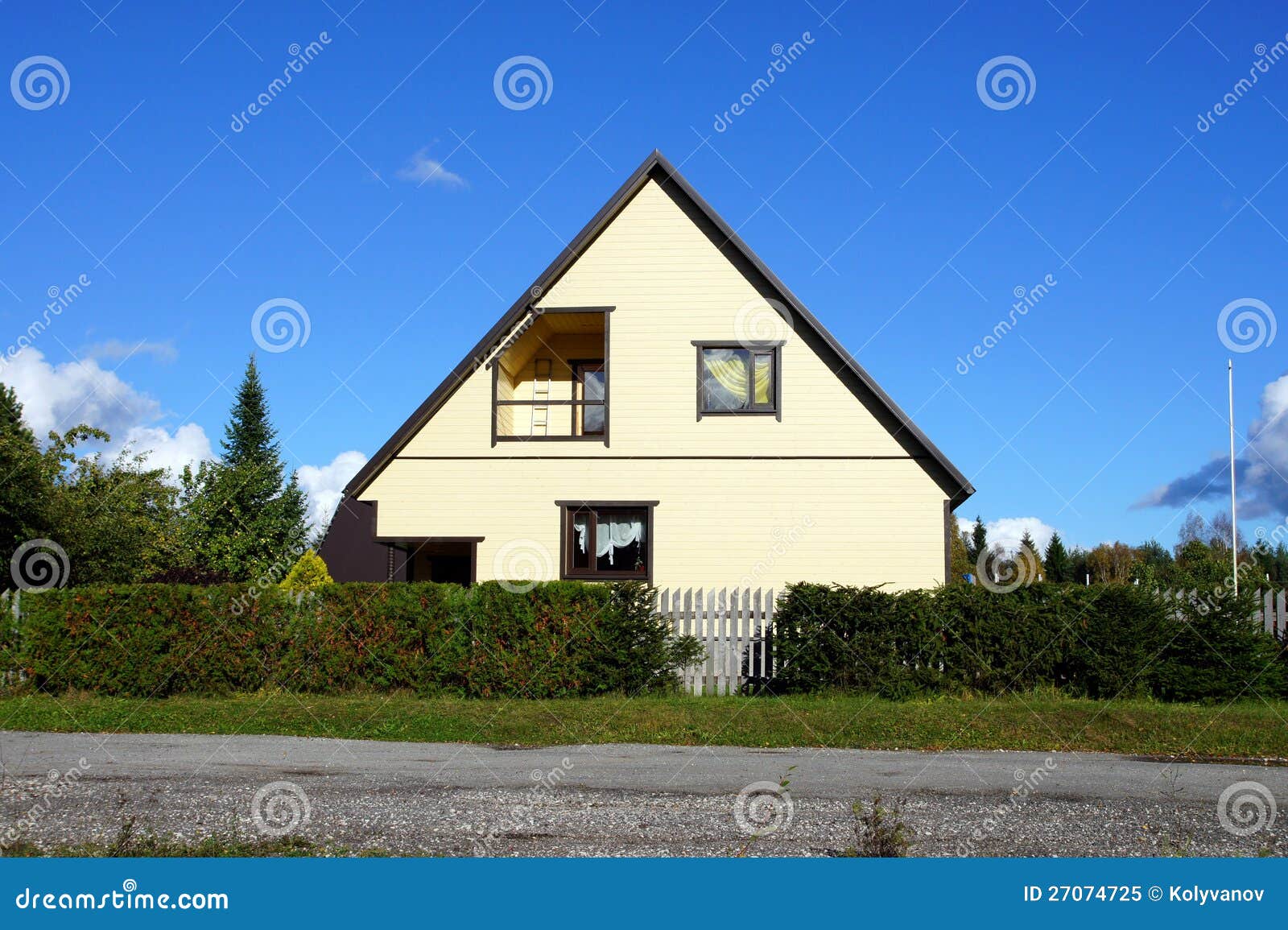The house and field stock image. Image of green, beautiful - 27074725