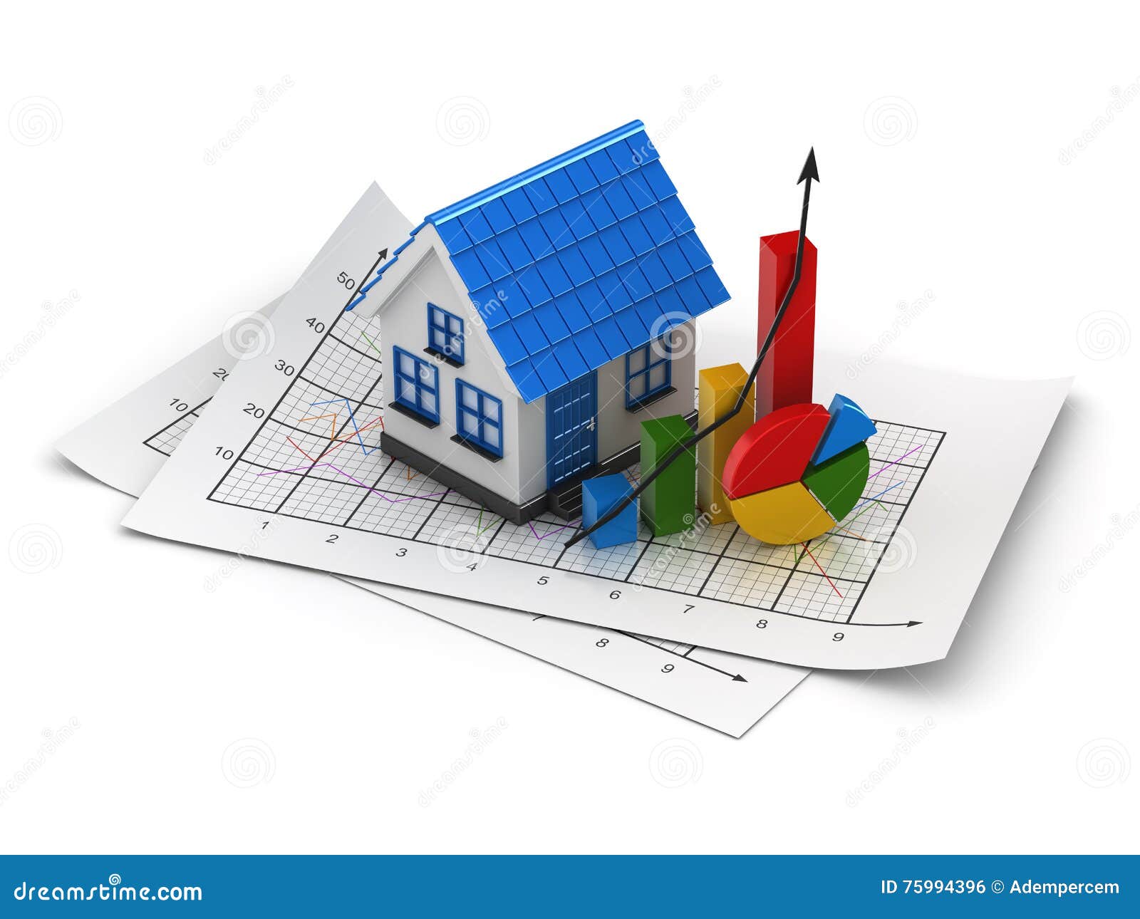 House finance concept stock illustration. Illustration of design - 75994396