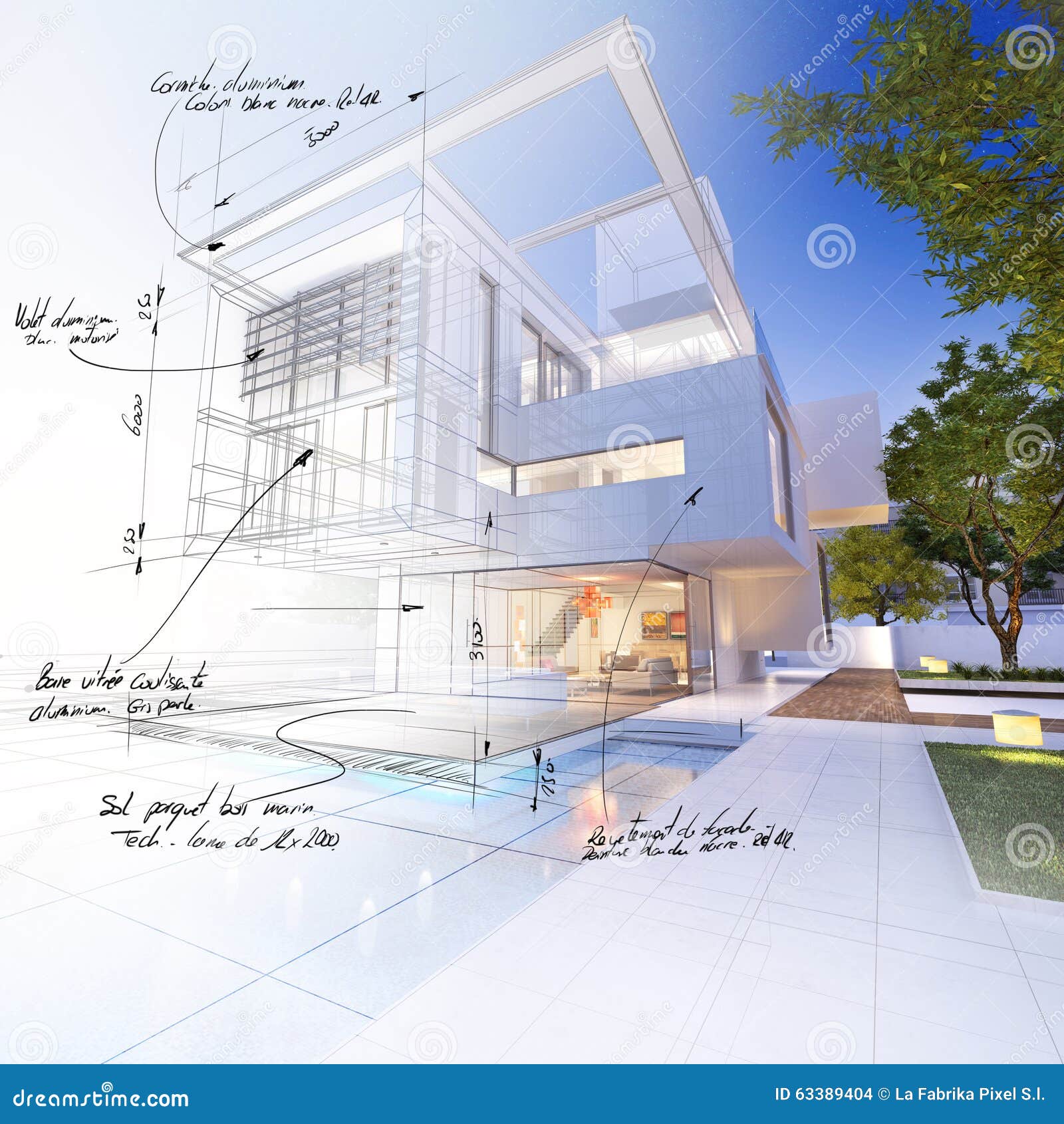 House finish indications stock illustration. Illustration of drawing ...
