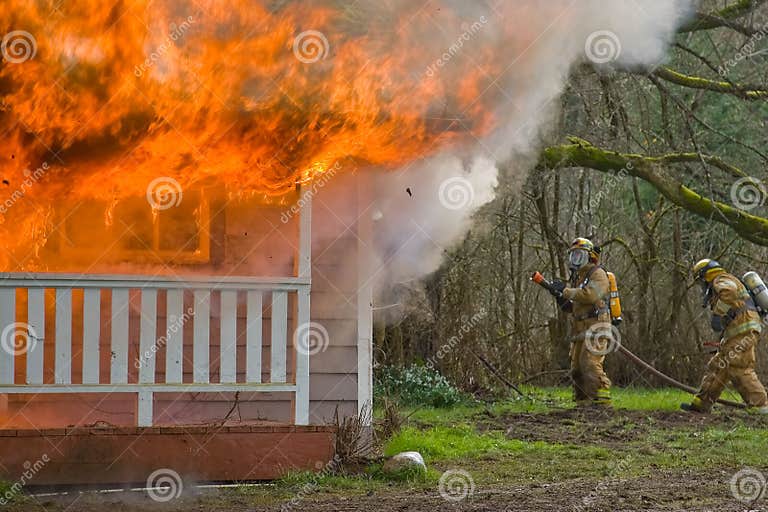 House Fire stock image. Image of emergency, fire, personnel - 18070755