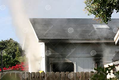 House on fire stock image. Image of smoldering, window - 22978927