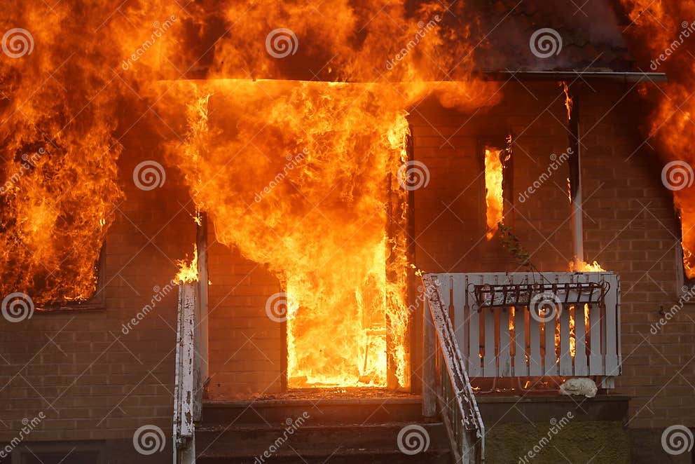 House fire stock photo. Image of arson, derelict, flame - 28612338