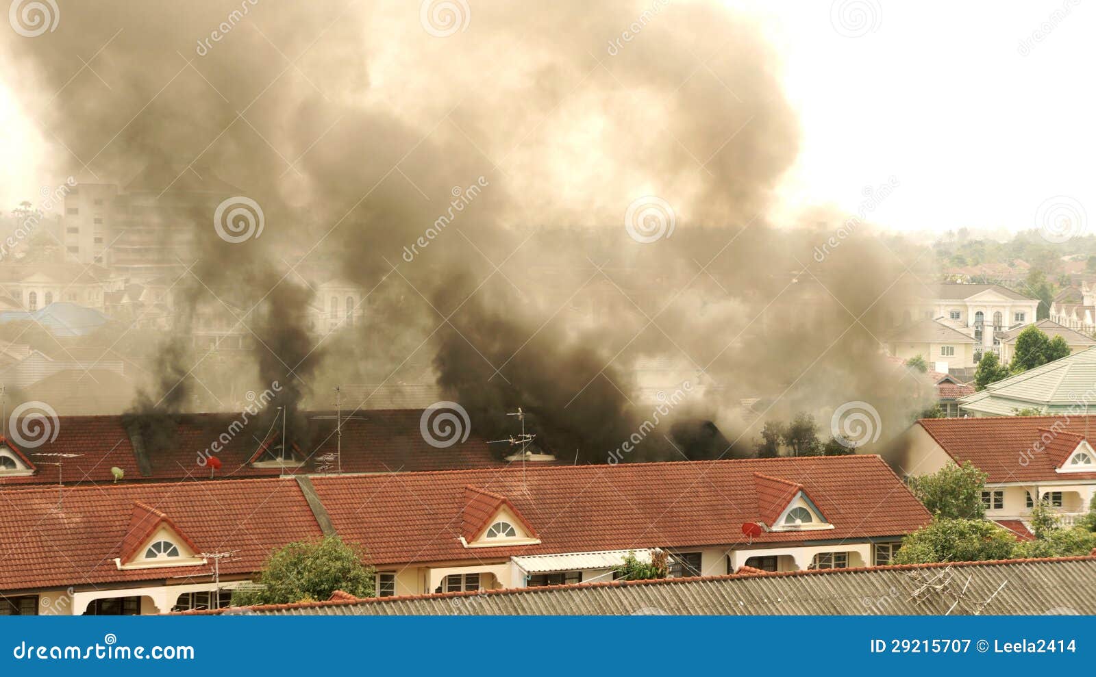 House fire. stock image. Image of pollution, house, damage - 29215707