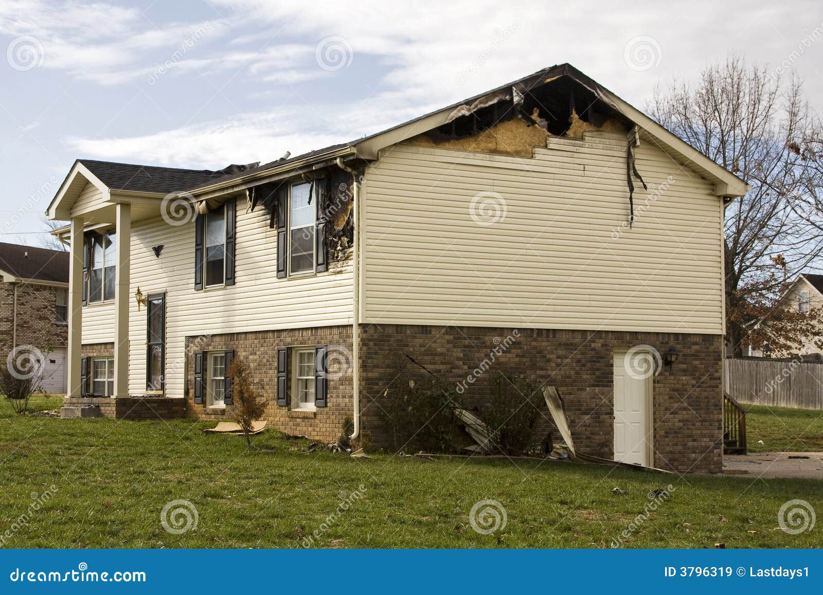 House fire stock image. Image of smoke, rescue, destruction - 3796319