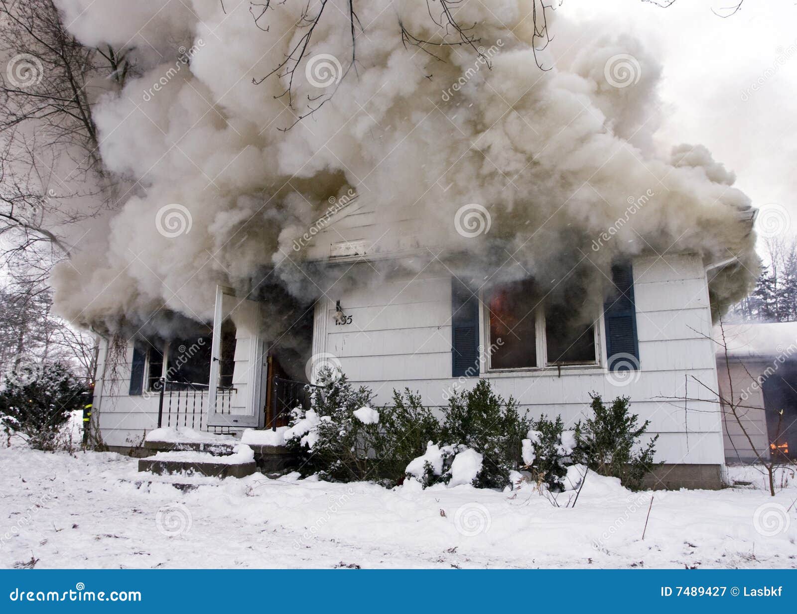 House Fire Royalty Free Stock Photography - Image: 7489427