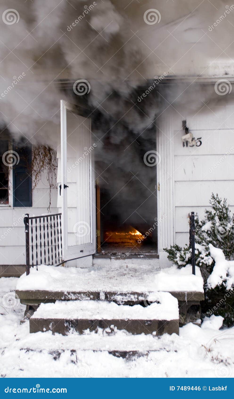 House Fire stock photo. Image of fire, firefighter, insurance - 7489446