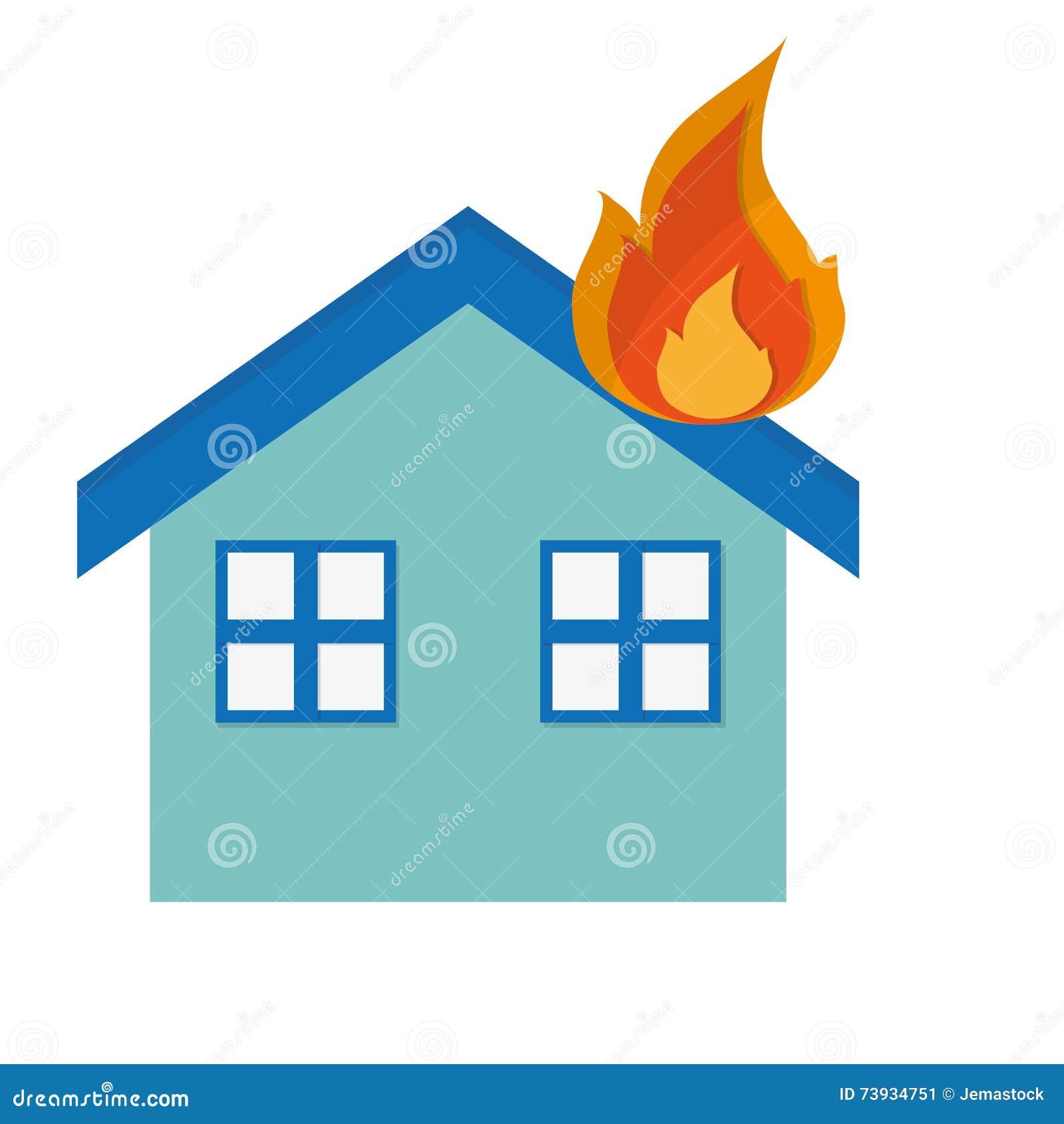 House on fire icon stock illustration. Illustration of estate - 73934751