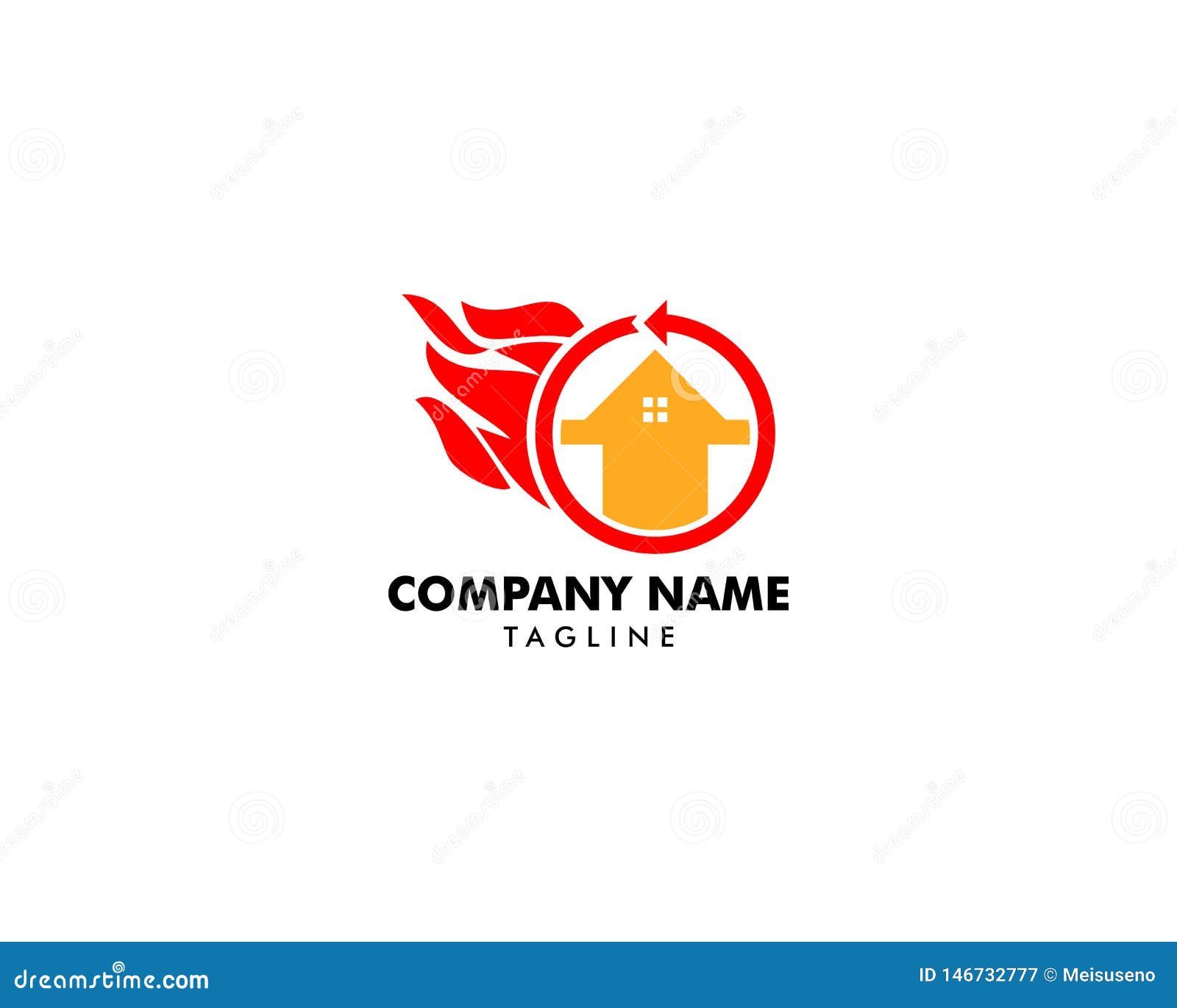House Fire Logo Design Illustration Stock Vector - Illustration of logo ...
