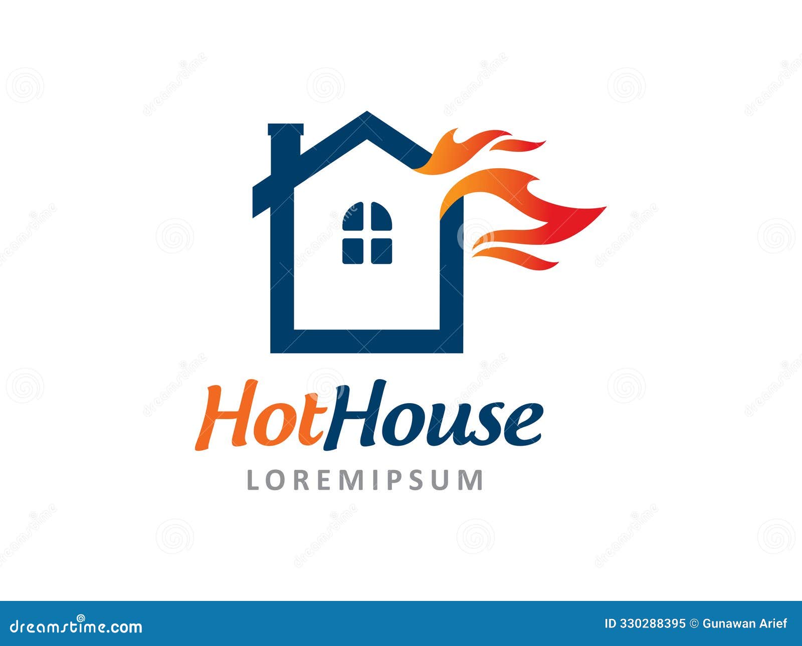 House and Fire Logo Symbol or Icon Template Stock Vector - Illustration ...