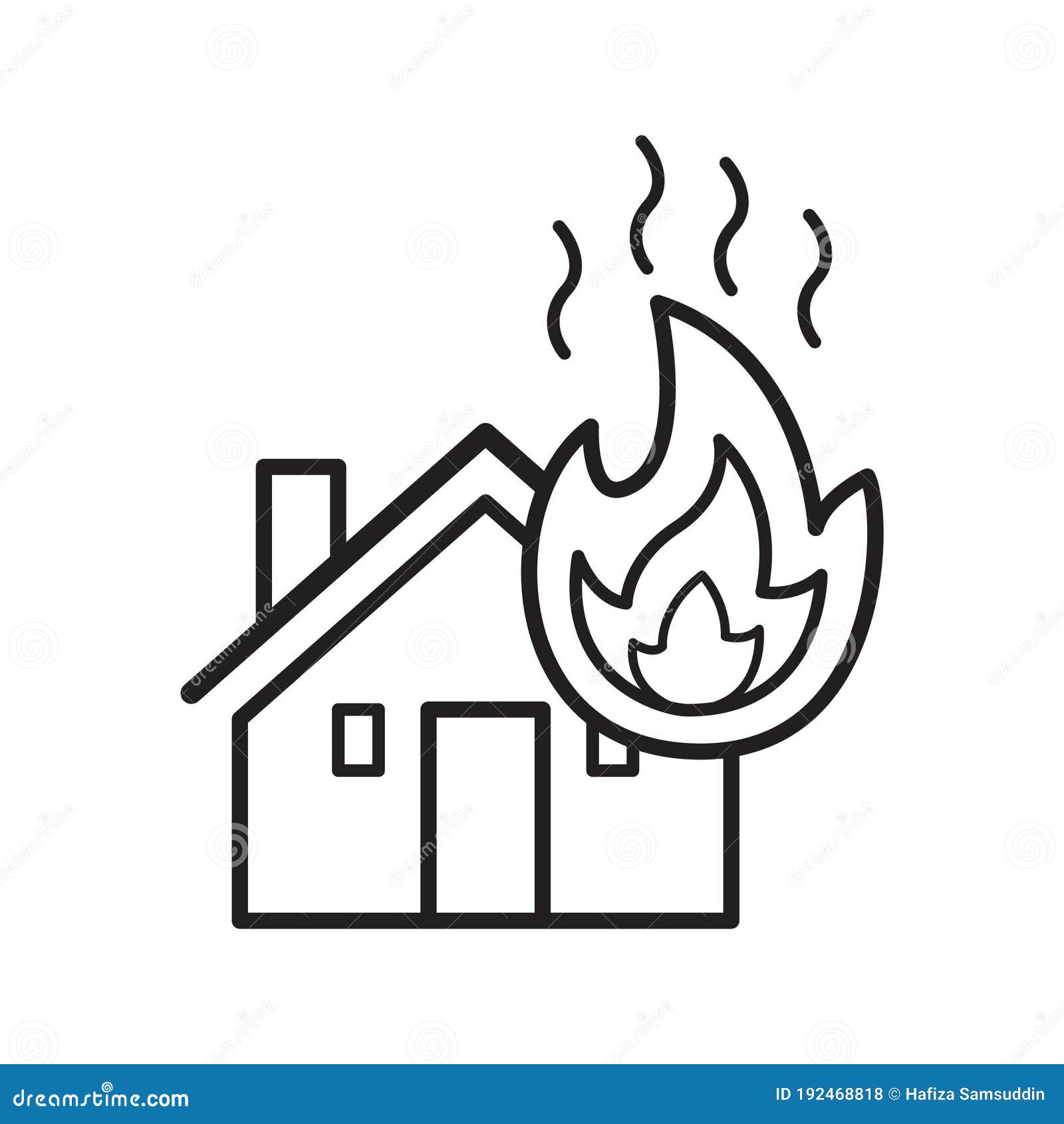 A House on Fire. Vector Illustration Decorative Design Stock Vector ...