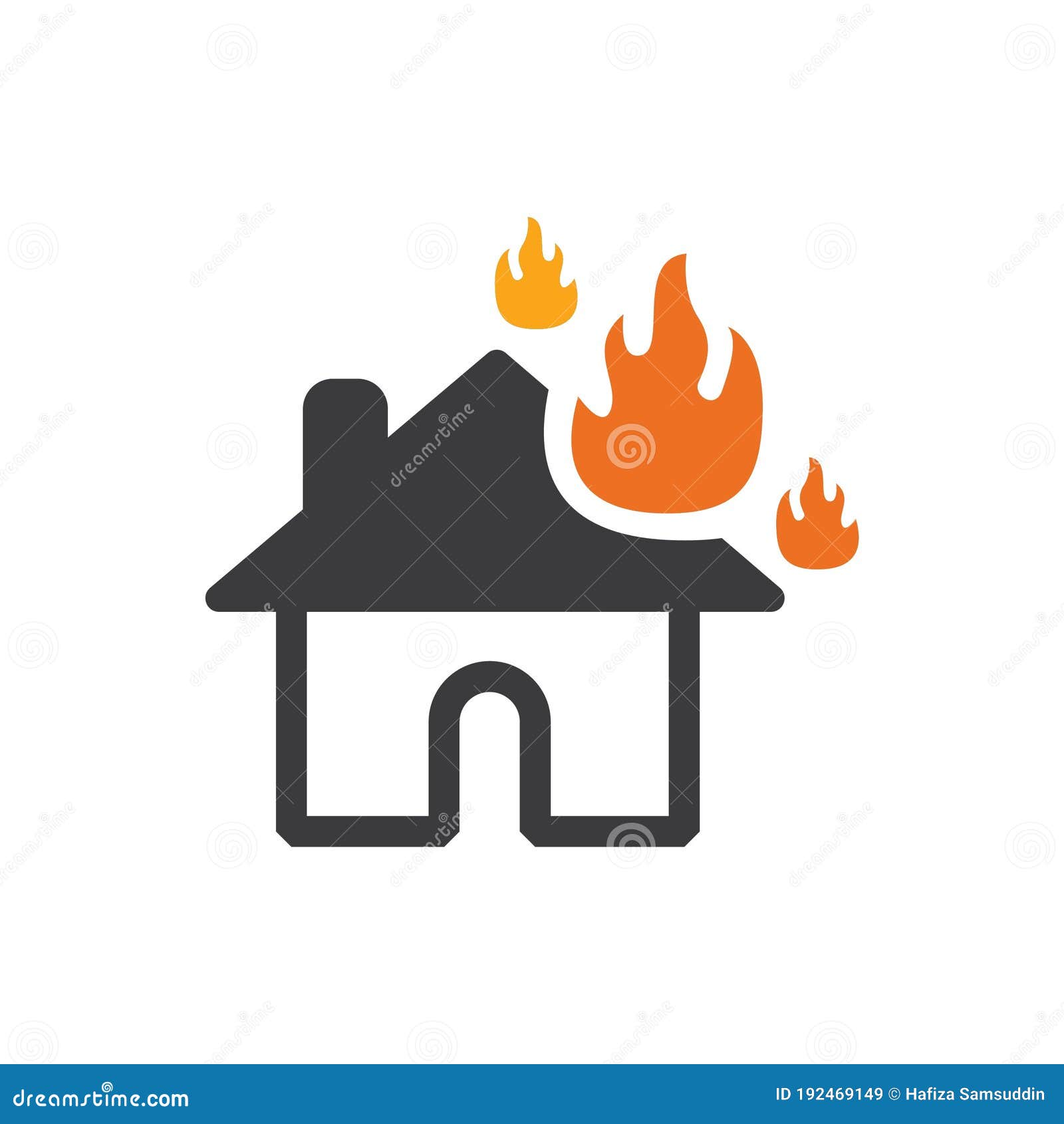 House on Fire. Vector Illustration Decorative Design Stock Vector ...