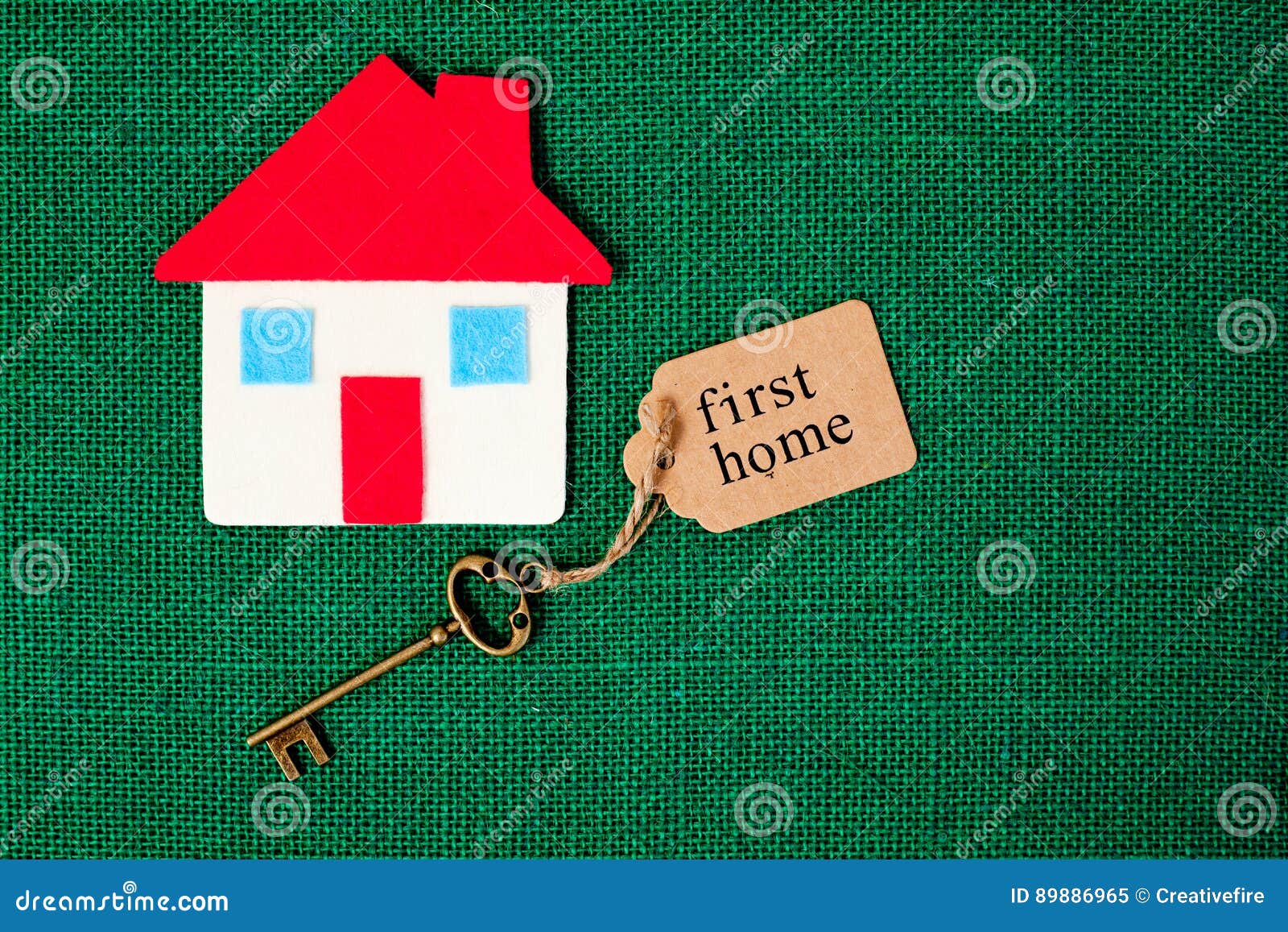House - First Home stock image. Image of gold, blue, ownership - 89886965