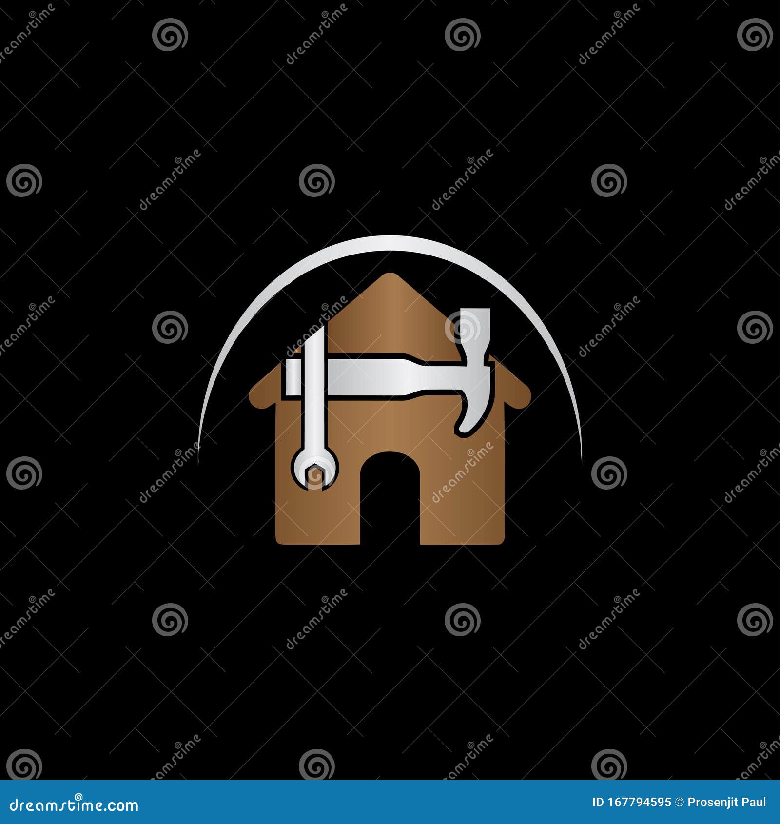 House Fix Design, Home Repair Logo Design Vector Stock Vector ...