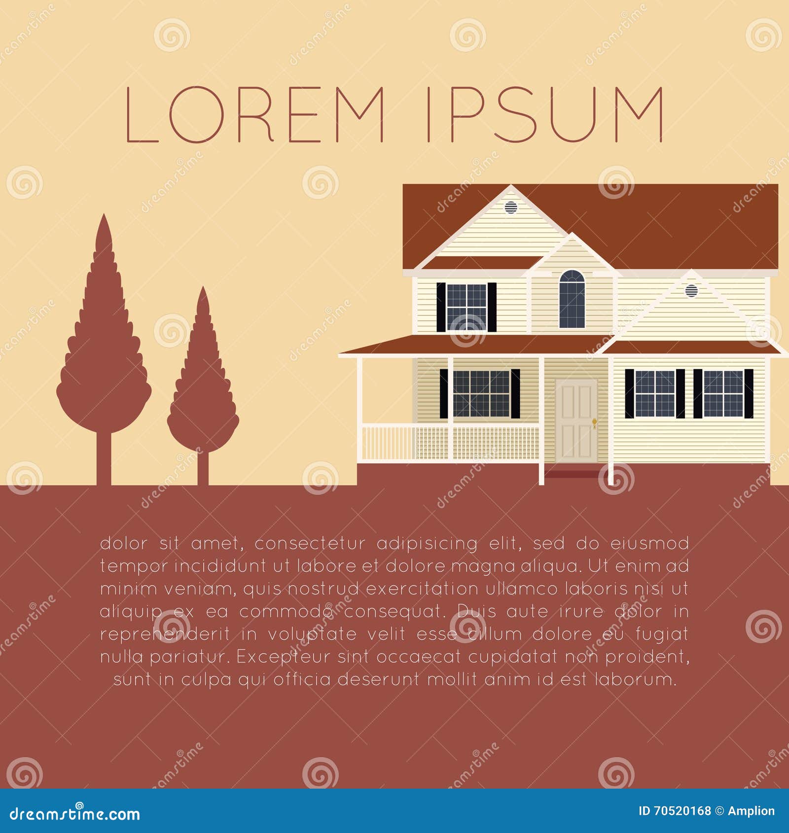 House flat banner stock vector. Illustration of city - 70520168