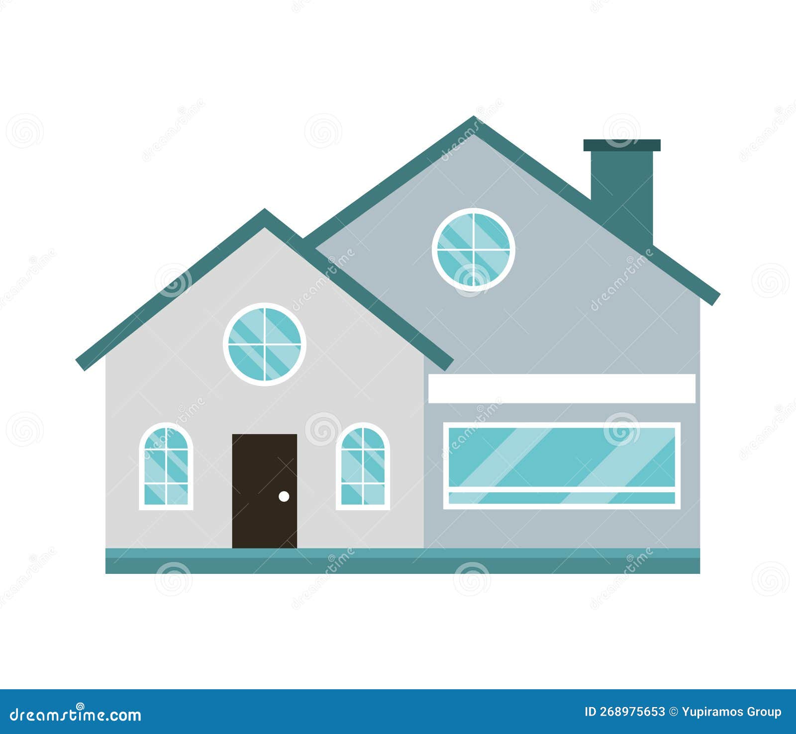 House flat icon stock vector. Illustration of icon, city - 268975653