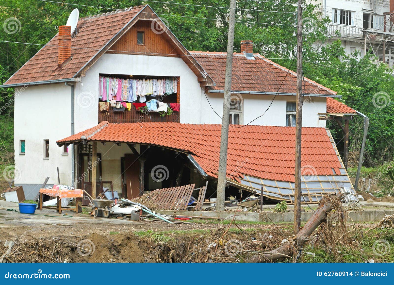 House Floods stock photo. Image of landslide, flooding - 62760914
