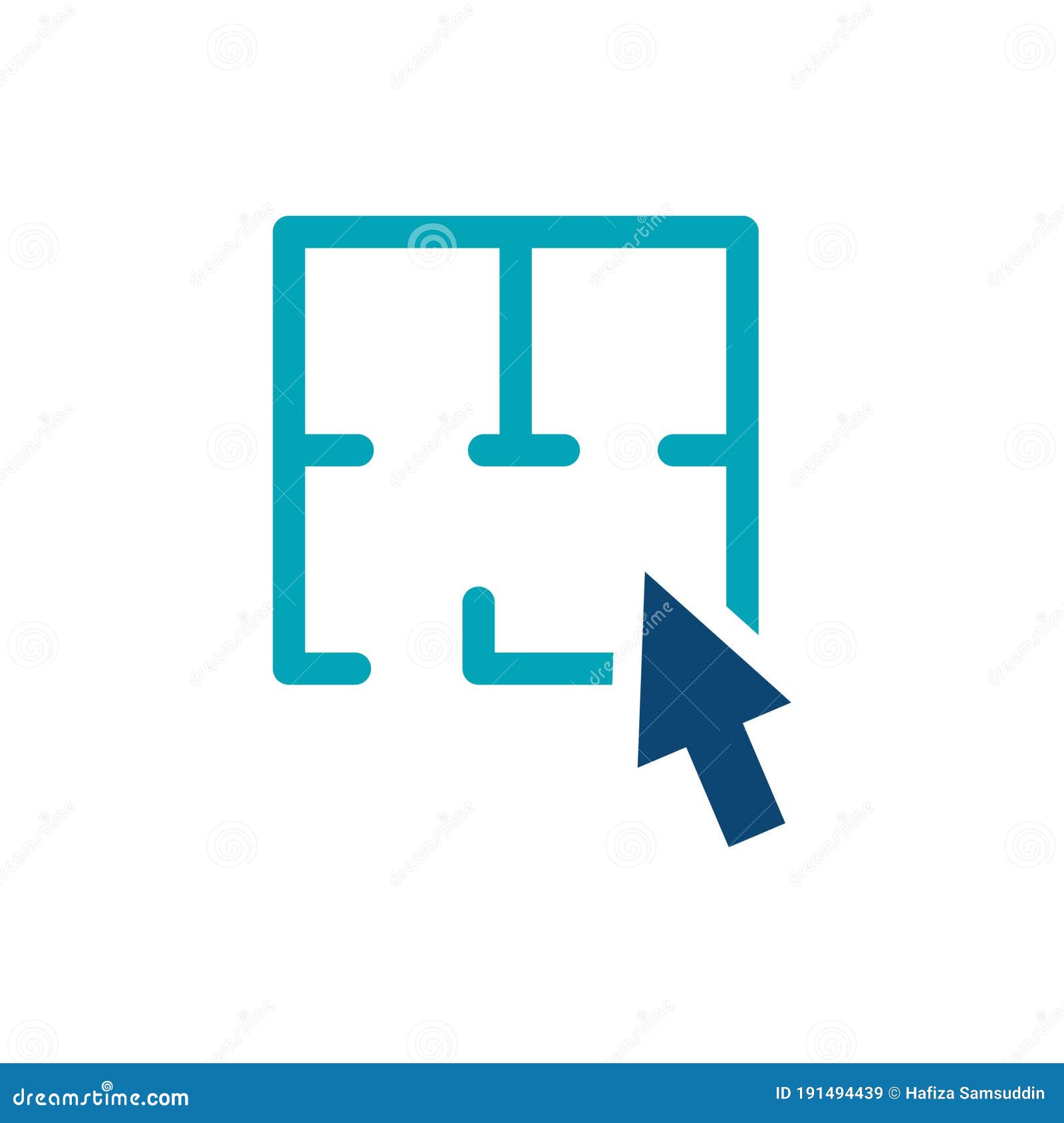 House Floor Plan Icon. Vector Illustration Decorative Design Stock ...